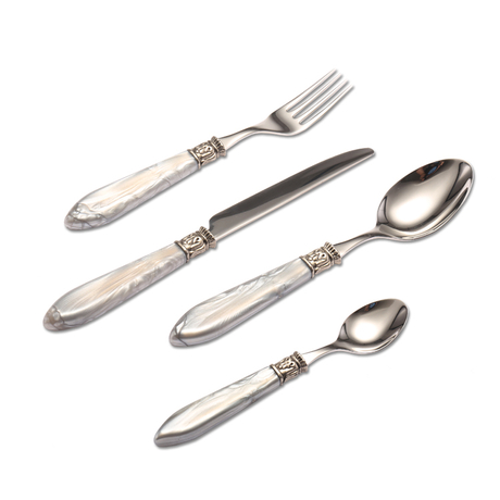 Hotel Acrylic Handle Marble Stainless Steel Cutlery Set Flatware 18/10 ...